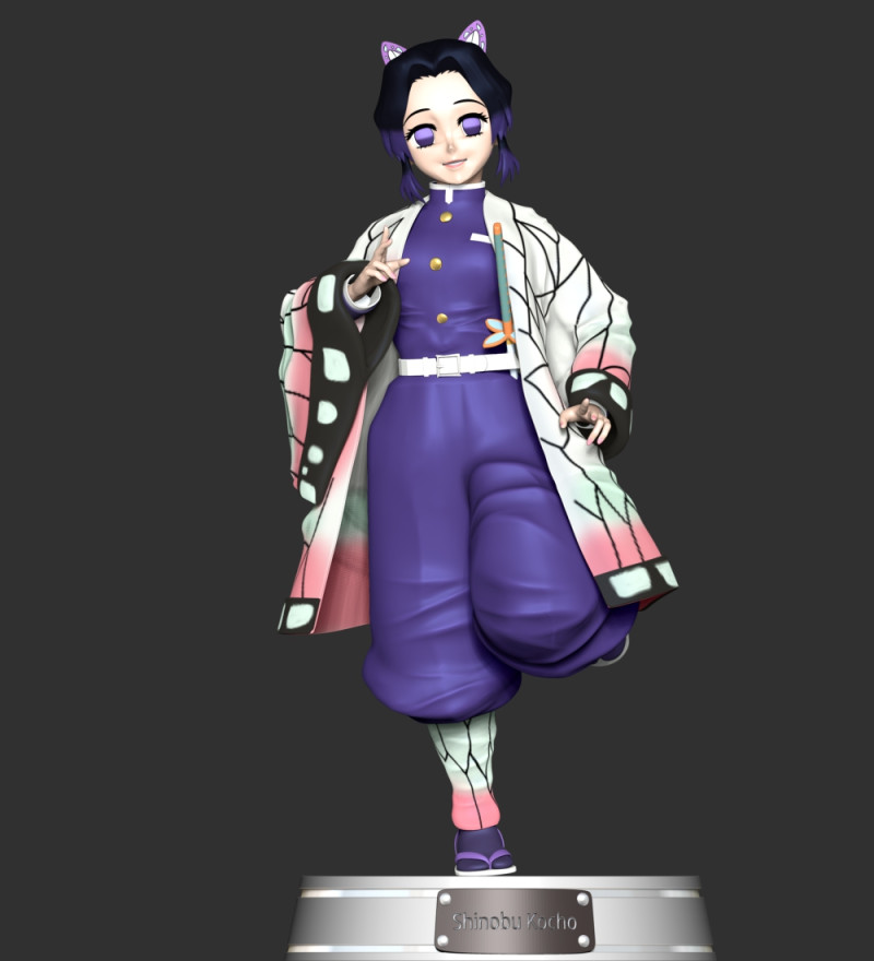 Shinobu Kocho - Kimetsu no Yaiba 3D Print Model in Figurines 3DExport