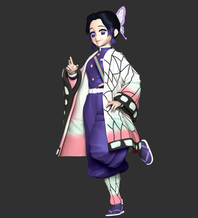 Shinobu Kocho - Kimetsu no Yaiba 3D Print Model in Figurines 3DExport