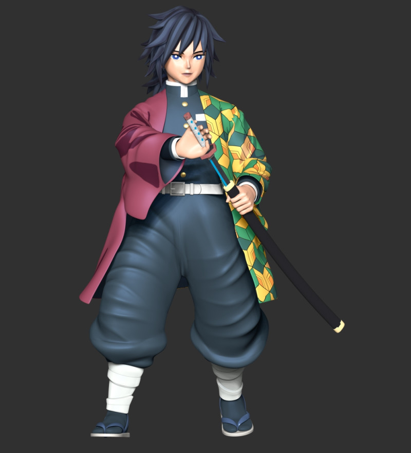 Giyu Tomioka - Demon Slayer Kimetsu no Yaiba 3D Print Model in ...