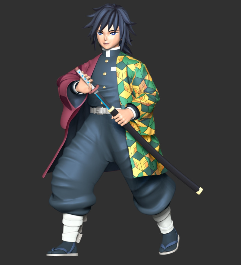 Giyu Tomioka - Demon Slayer Kimetsu no Yaiba 3D Print Model in ...