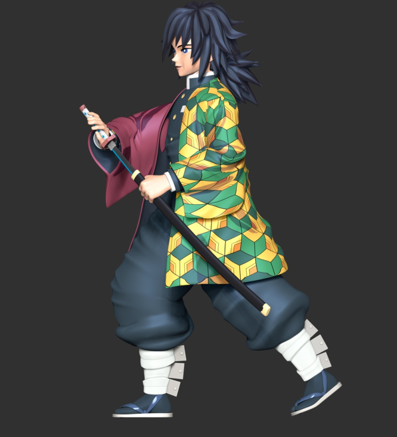 Giyu Tomioka - Demon Slayer Kimetsu no Yaiba 3D Print Model in ...