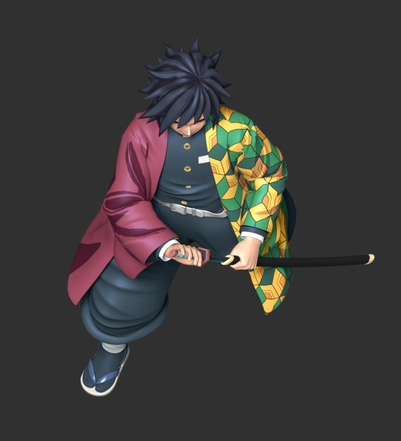 Giyu Tomioka - Demon Slayer Kimetsu no Yaiba 3D Print Model in ...