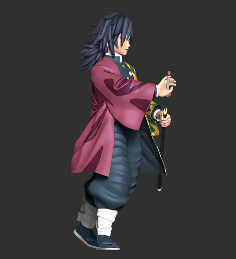 Giyu Tomioka - Demon Slayer Kimetsu no Yaiba 3D Print Model in ...