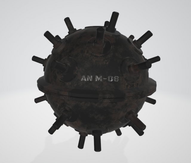 Naval mine 3D Model in Projectiles 3DExport