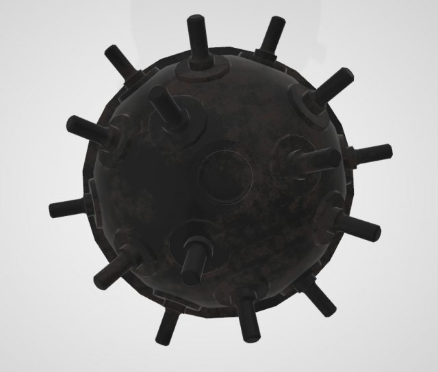 Naval mine 3D Model in Projectiles 3DExport