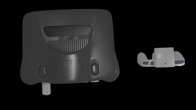Control y nintendo 64 low poly and high poly 3D Model in Other 3DExport