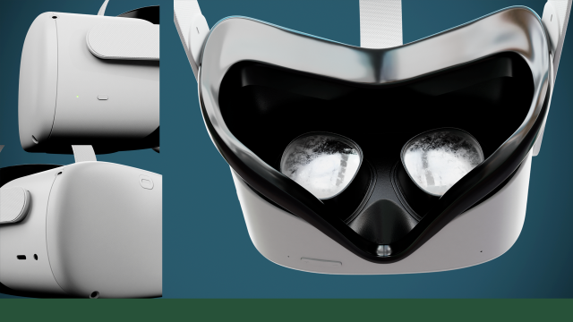 Oculus Meta Quest 2 controllers 3D Model in Other 3DExport