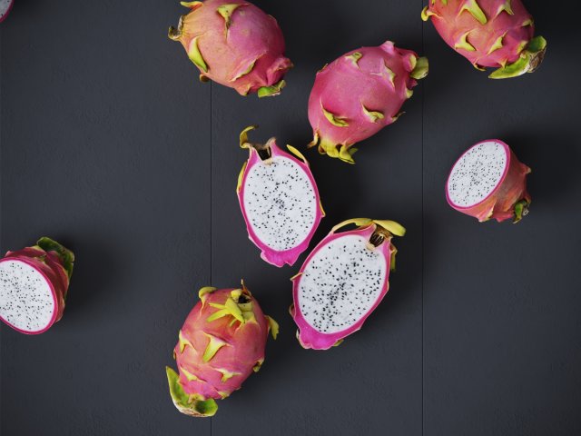 Dragon Fruits 3D Model in Fruit 3DExport