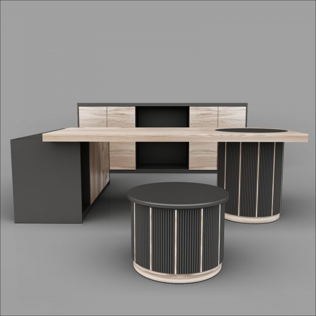 Office Executive Desk 7 3D Model in Office 3DExport