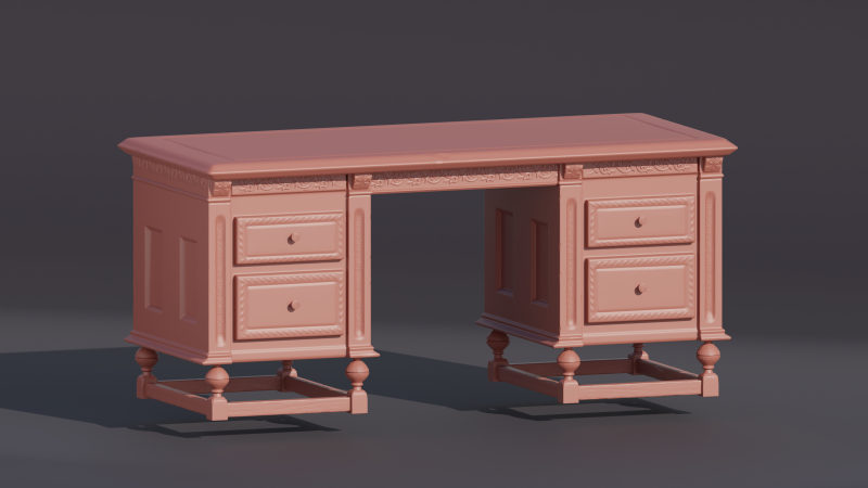 Stylized table 3D Model in Table 3DExport