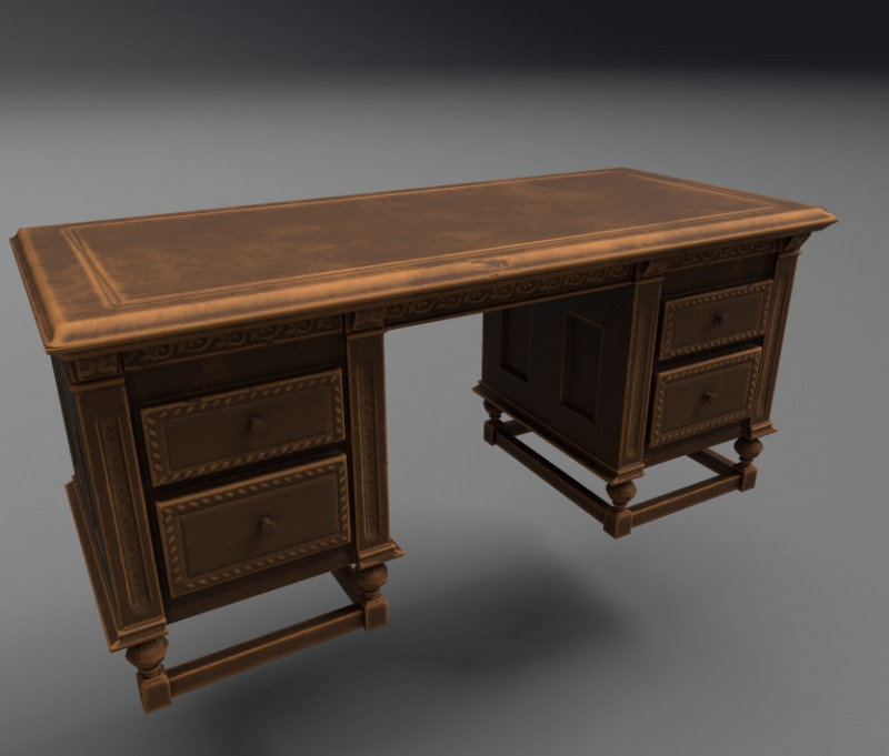 Stylized table 3D Model in Table 3DExport