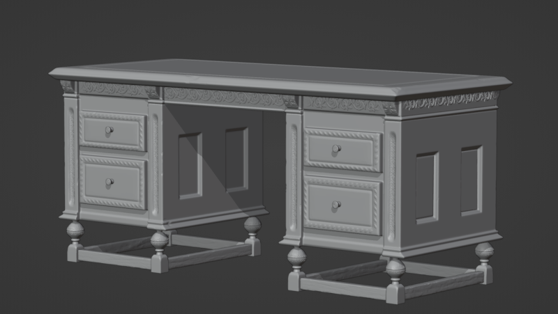 Stylized table 3D Model in Table 3DExport