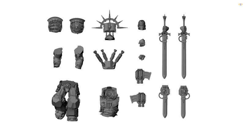 GREY KNIGHT TERMINATOR 1 3D Print Model in Game Accessories 3DExport