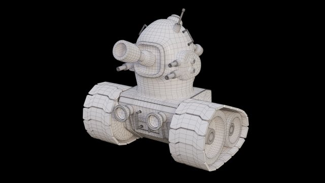Stylized Tank 3D Model in Tank 3DExport