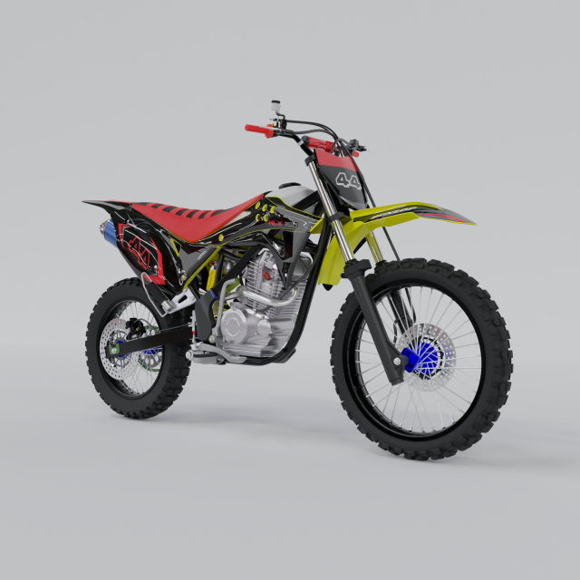 KAWASAKI KLX GORDON 3D Model in Motorcycle 3DExport