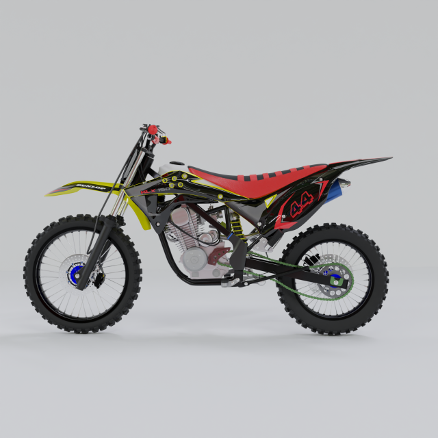 KAWASAKI KLX GORDON 3D Model in Motorcycle 3DExport