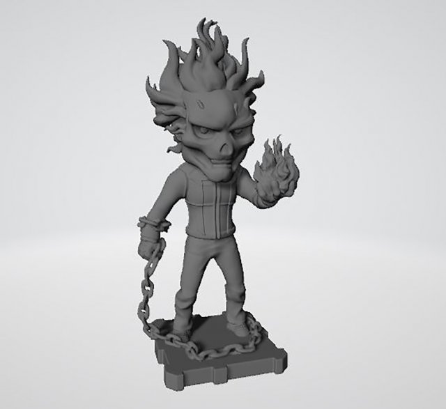 Ghost Rider 3D Print Model in Man 3DExport