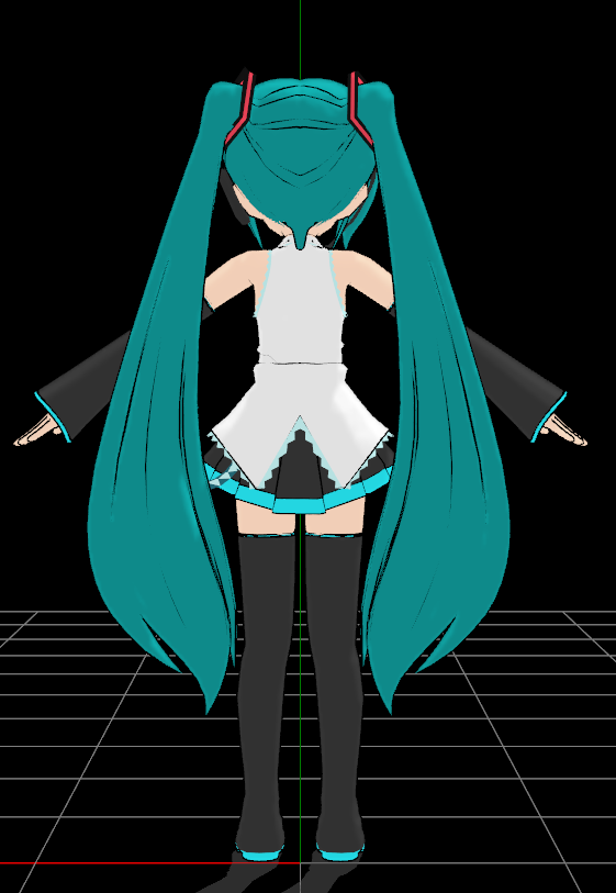 Chibi Miku MMD 3D Model in Woman 3DExport