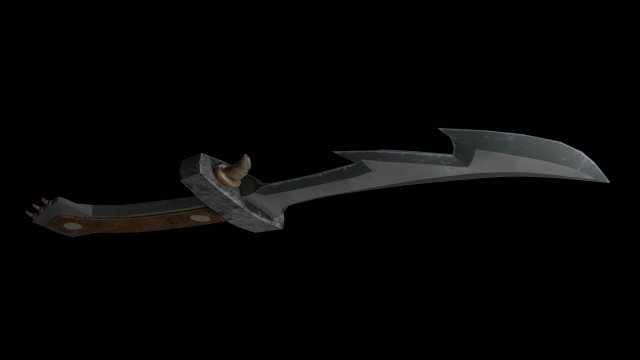 Orc Dagger with Fangs 3D Model in Melee 3DExport