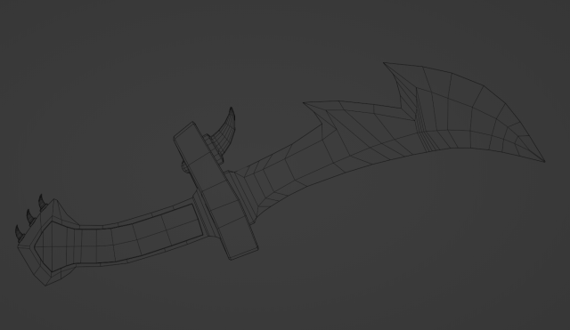 Orc Dagger with Fangs 3D Model in Melee 3DExport