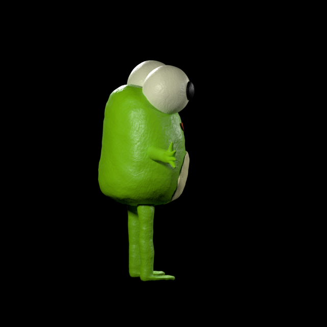 Plasticine frog in t pose Model 3D in Kartun 3DExport
