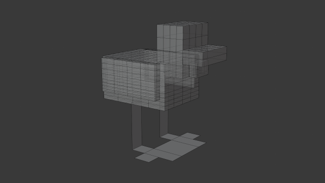Minecraft chicken model has textures and materials made in blender 293 ...