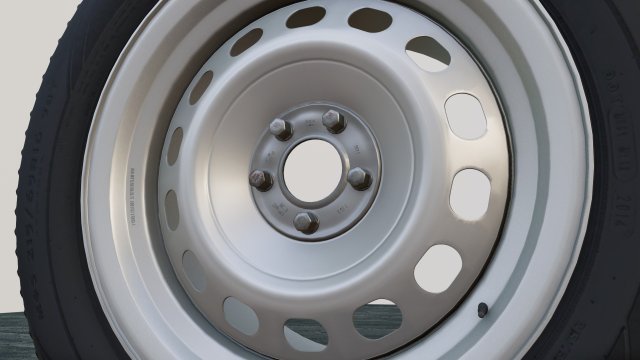 Steel Wheels 3D Model in Parts of auto 3DExport