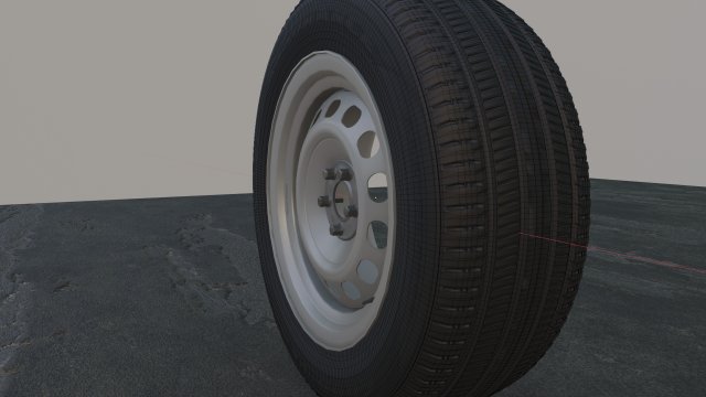 Steel Wheels 3D Model in Parts of auto 3DExport