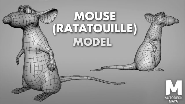 Mouse - Ratatouille 3D Model in Rodent 3DExport