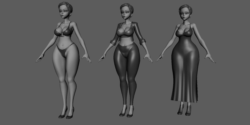 Female Anatomy BaseMesh - Topology UV map 3D Model in Woman 3DExport