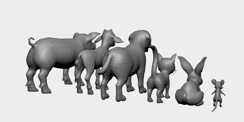 Baby Animals Domestic - Topology UV Map 3D Model in Other 3DExport