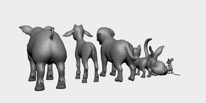 Baby Animals Domestic - Topology UV Map 3D Model in Other 3DExport
