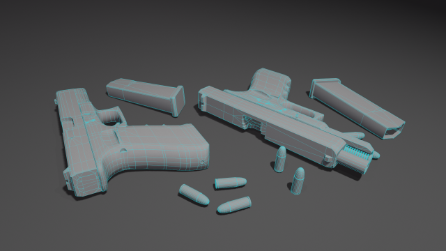 Pistol Glock 17 Gen 4 3D Model in Pistol 3DExport