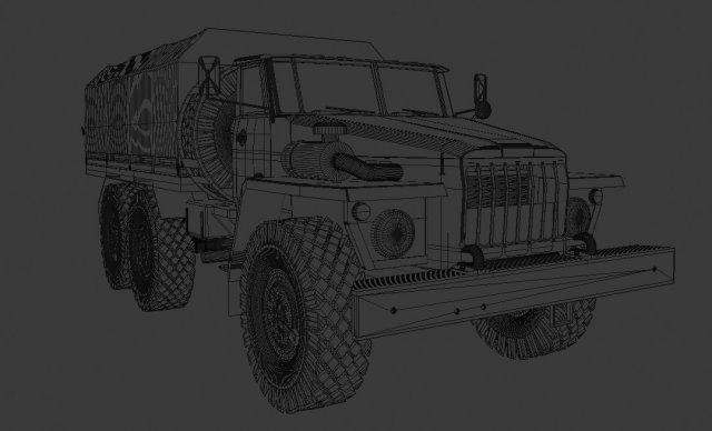 Truck military vehicle URAL 3D Model in Van and Minivan 3DExport