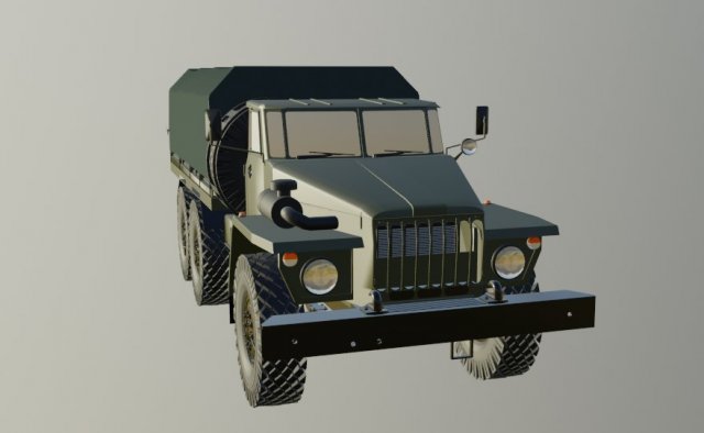 Truck military vehicle URAL 3D Model in Van and Minivan 3DExport