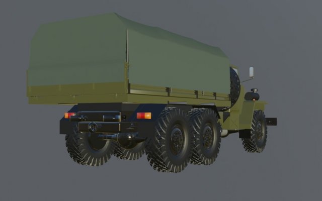 Truck military vehicle URAL 3D Model in Van and Minivan 3DExport