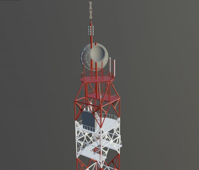 Television tower 3D Model in Buildings 3DExport