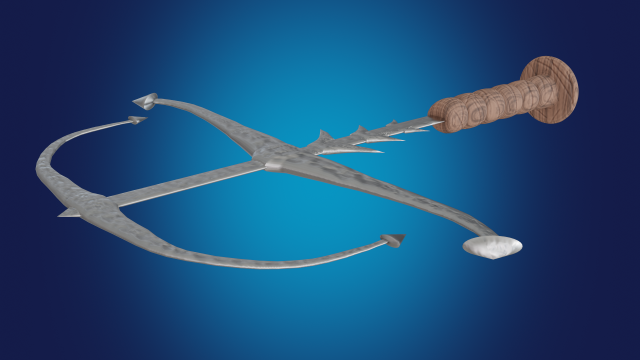 Sea sword PBR low-poly game ready 3D Model in Melee 3DExport