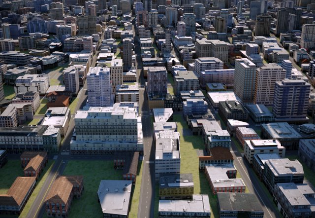 City 29 3D Model in Cityscapes 3DExport