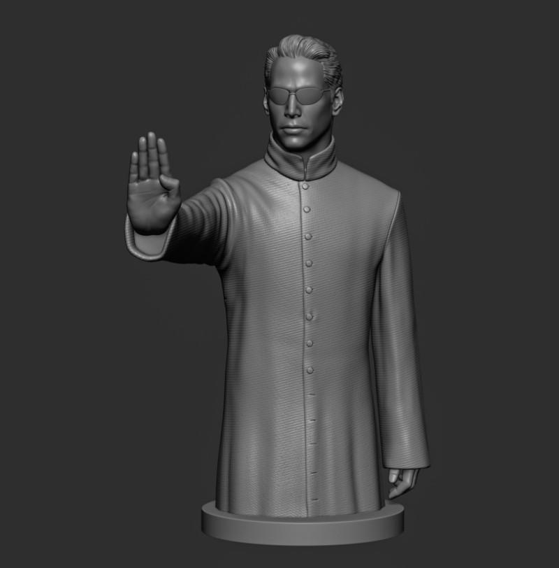 Neo - Keanu Reeves - Matrix 3D Print Model in Man 3DExport