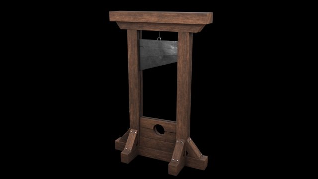 Medieval guillotine 3D Model in Fantasy 3DExport
