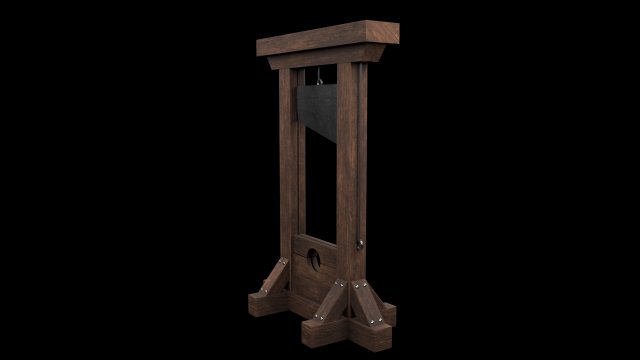 Medieval guillotine 3D Model in Fantasy 3DExport