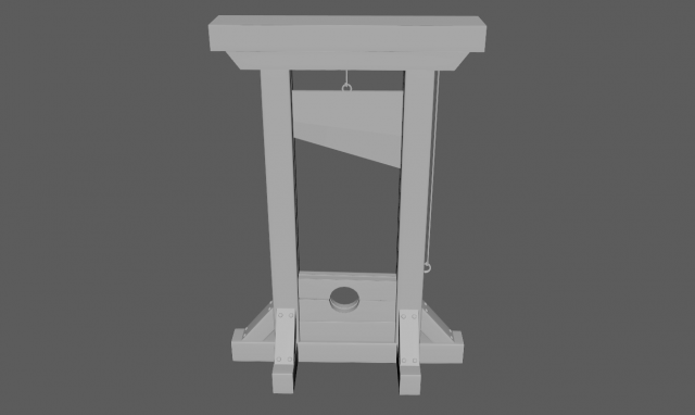 Medieval guillotine 3D Model in Fantasy 3DExport