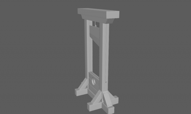 Medieval guillotine 3D Model in Fantasy 3DExport