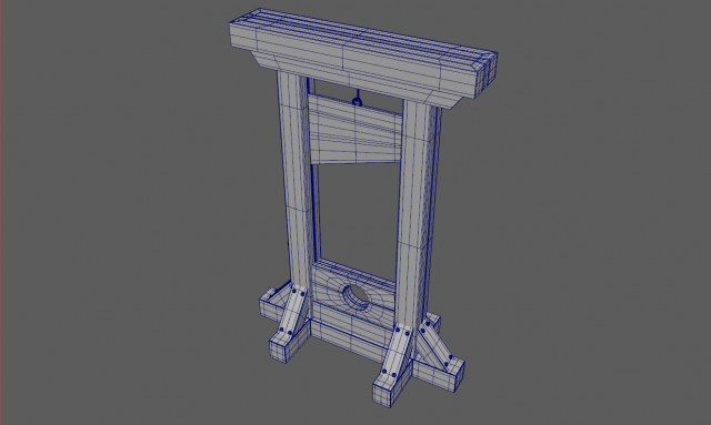 Medieval guillotine 3D Model in Fantasy 3DExport