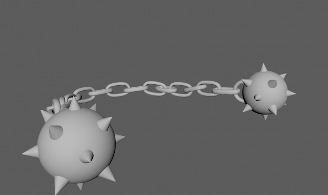 Mace on a chain 3D Model in Combat 3DExport
