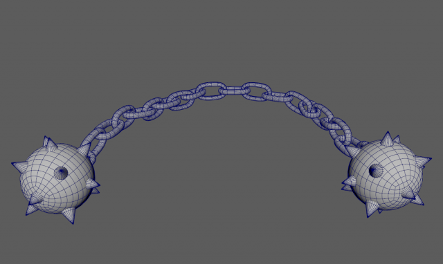Mace on a chain 3D Model in Combat 3DExport