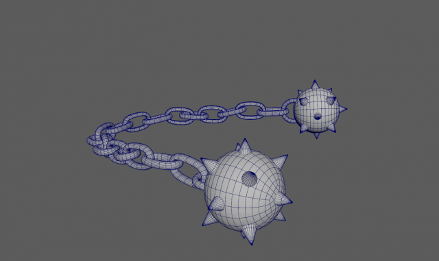 Mace on a chain 3D Model in Combat 3DExport