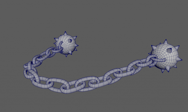 Mace on a chain 3D Model in Combat 3DExport