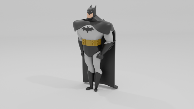 BatMan from the animated series 3D Print Model in Man 3DExport